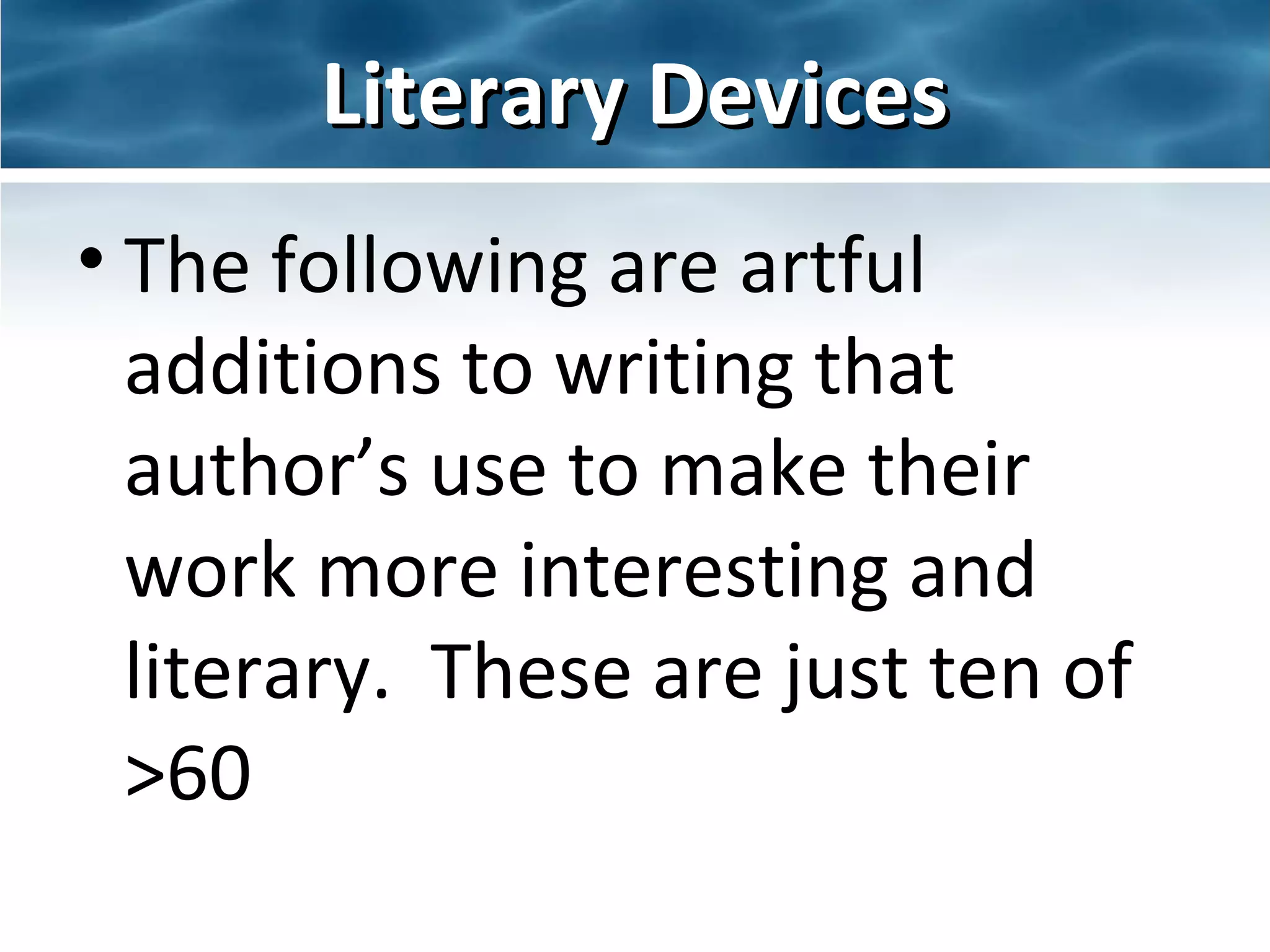 Literary devices | PPT