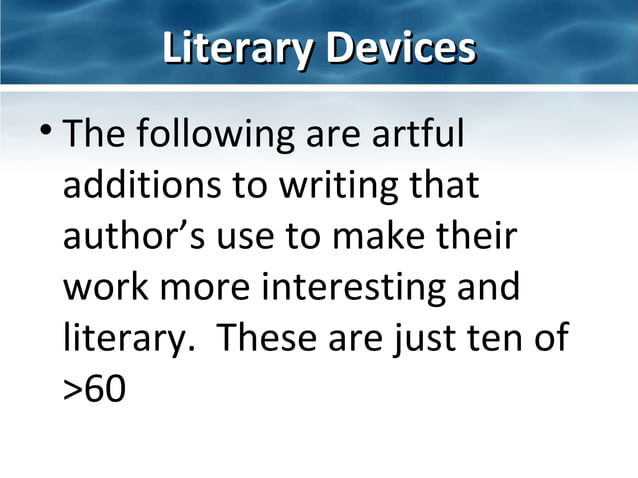 Literary devices | PPT