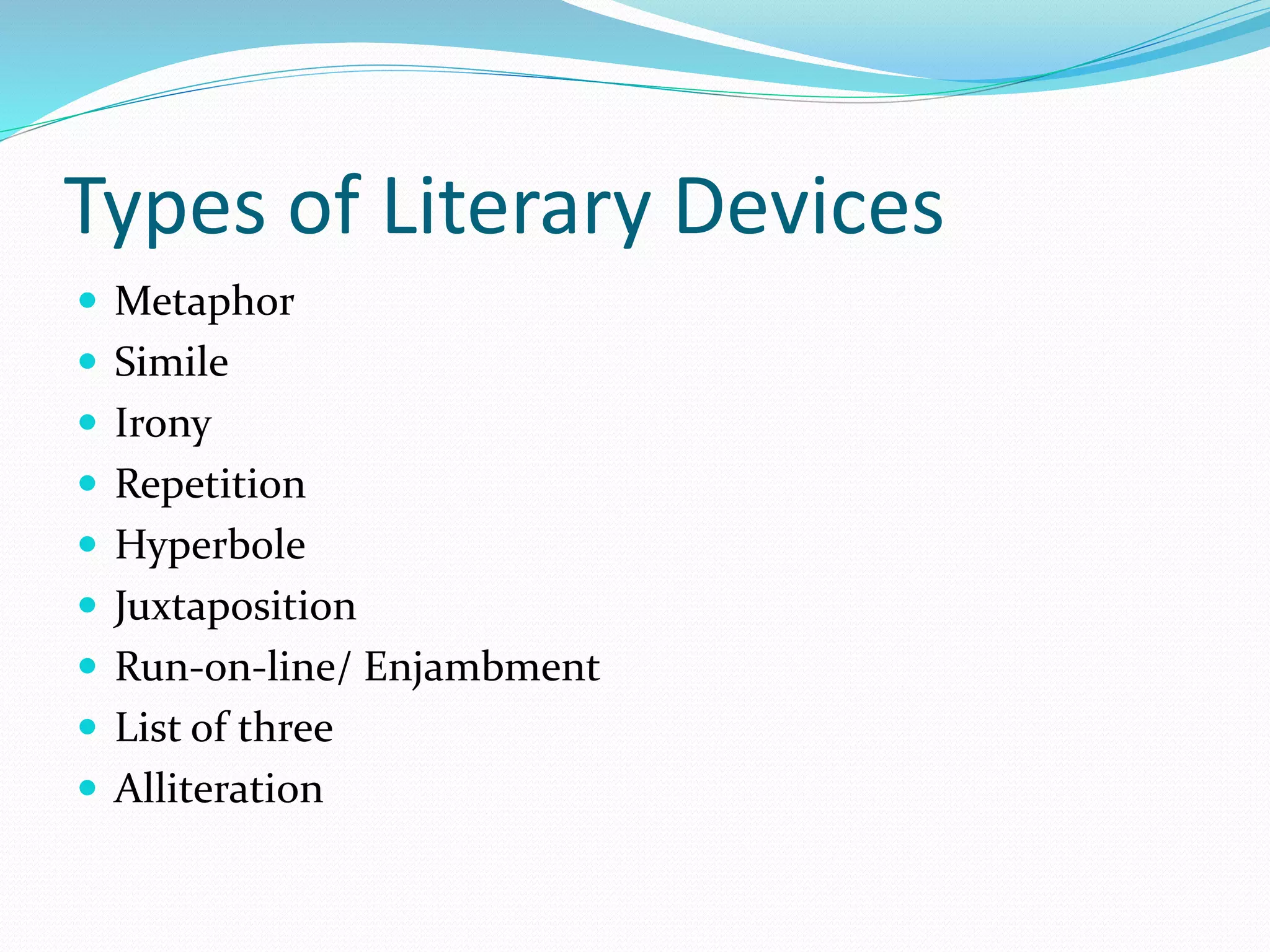 Literary devices | PPTX