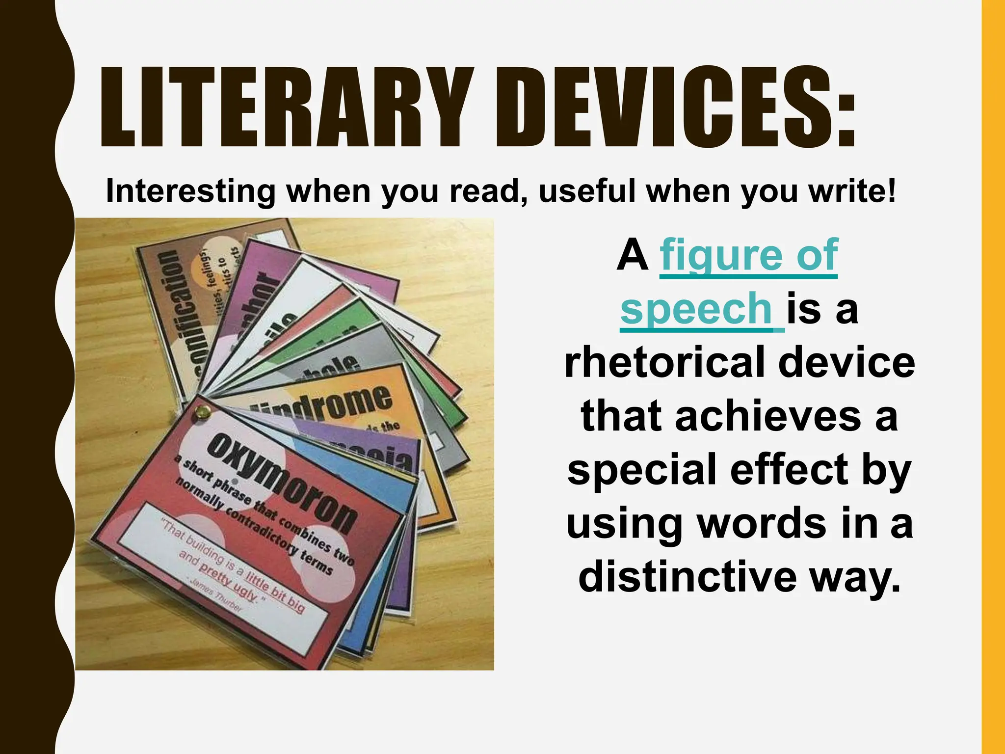 Literary Devices: an illustrated presentation | PPT