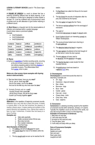 Literary devices | DOC