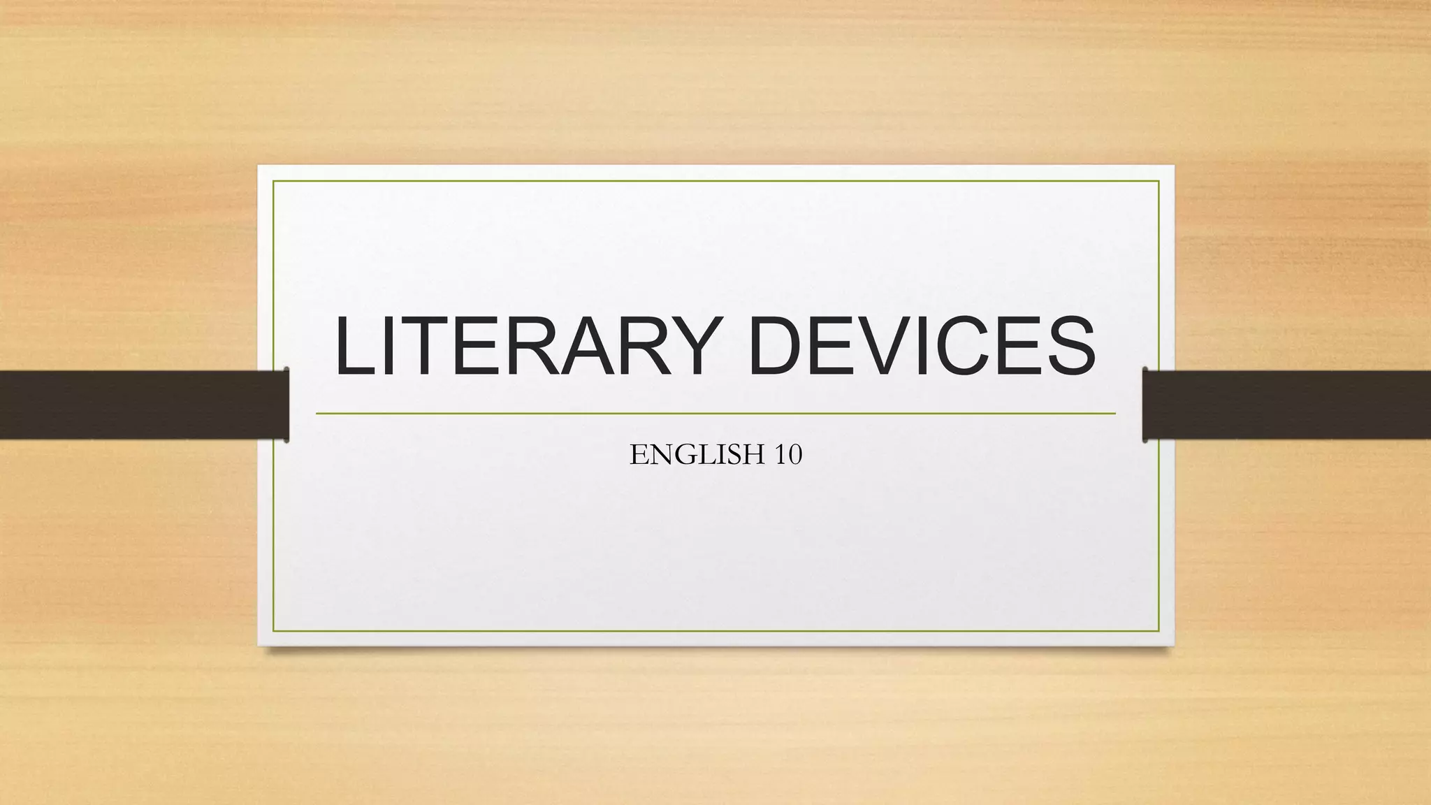 Literary devices | PDF