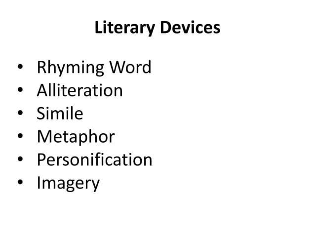 Literary devices | PPTX
