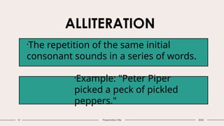 Literary Devices PowerPoint presentation | PPTX