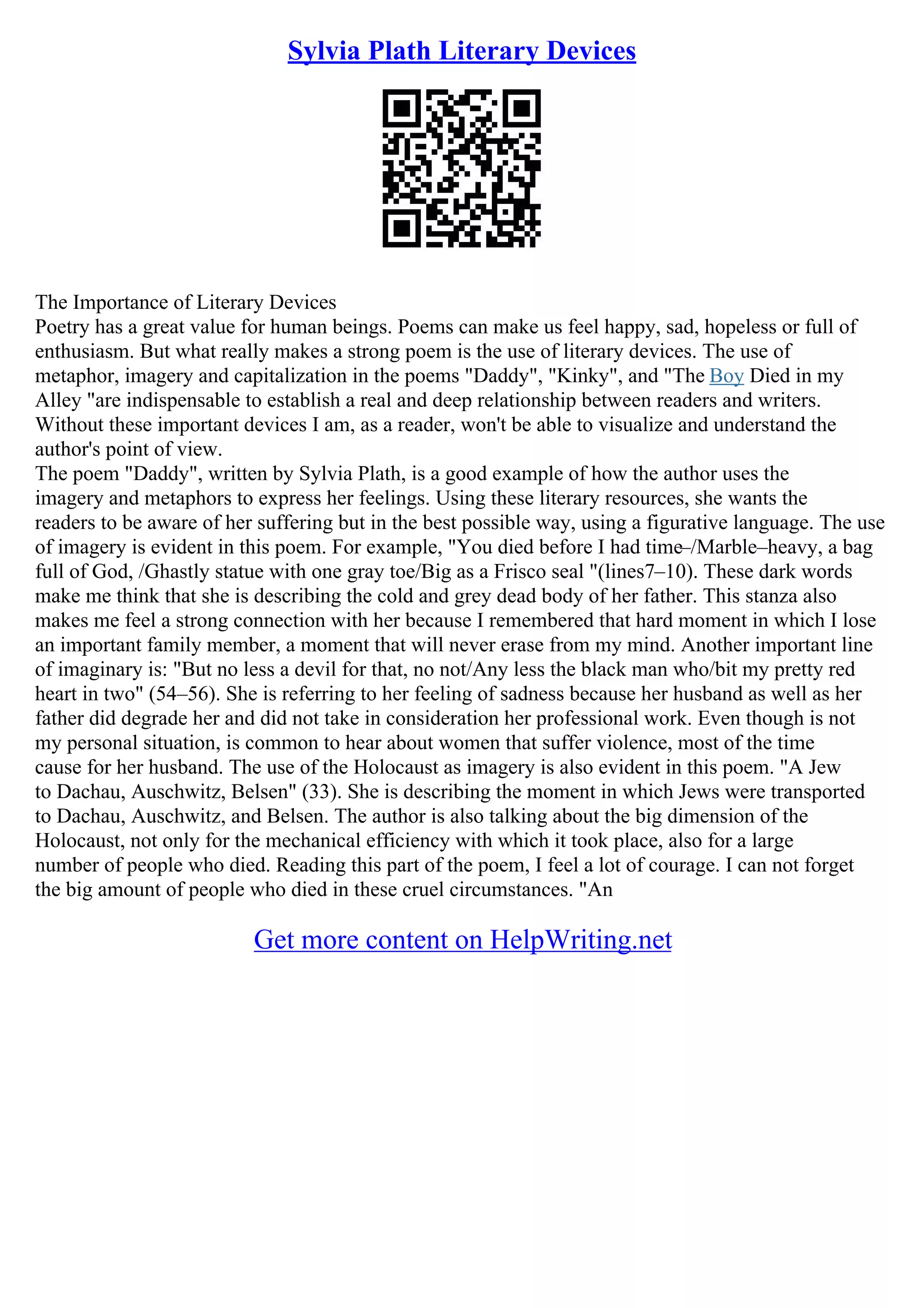 Literary Devices Essay | PDF | Poetry | Books and Literature
