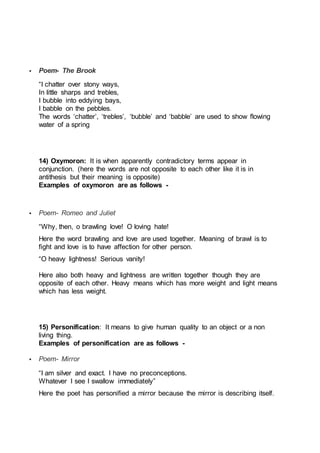 Literary devices in poems | DOCX