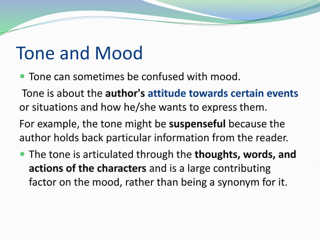 Literary devices introduction to theme mood and tone | PPTX