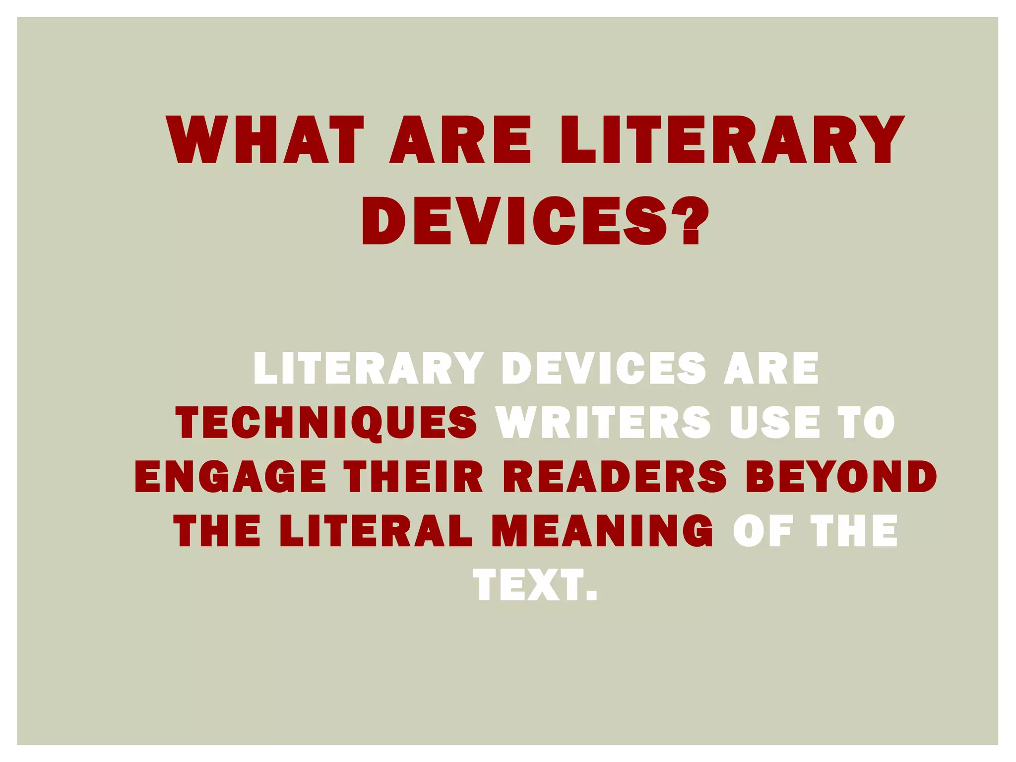 Literary devices ppt ms. sherri | PPT