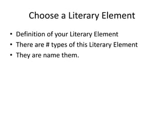 Literary Elements | PPTX