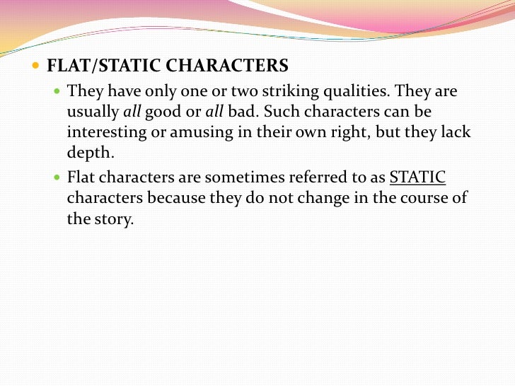 What is the difference between flat and static characters - jmkjoin