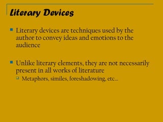 Literary elements and devices | PPT