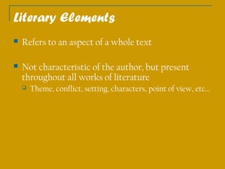 Literary elements and devices | PPT