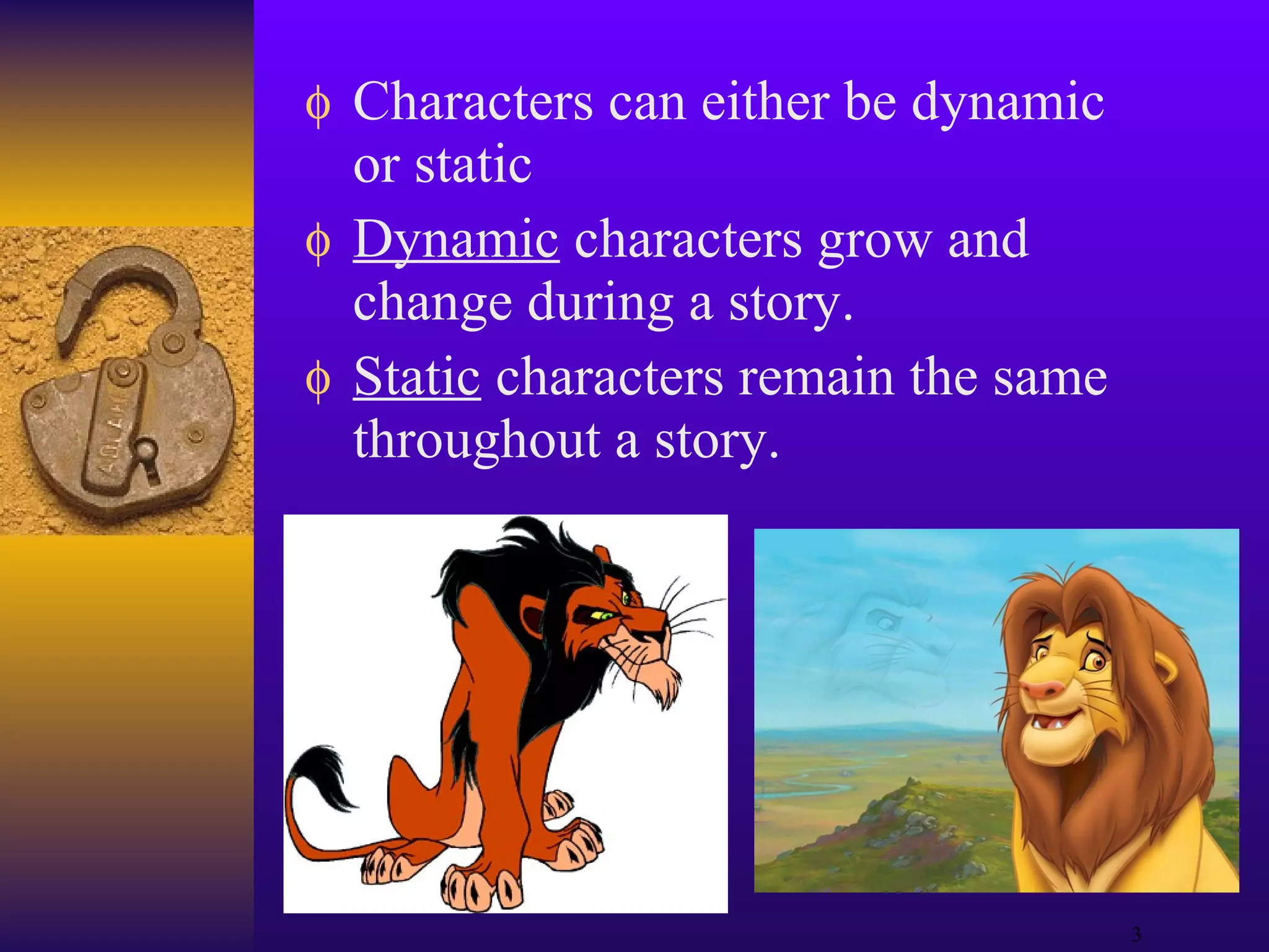 Literary elements characters | PPT | Musicals | Genres