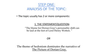 Literary essay - The Picture of Dorian Gray | PPTX