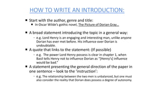Literary essay - The Picture of Dorian Gray | PPT