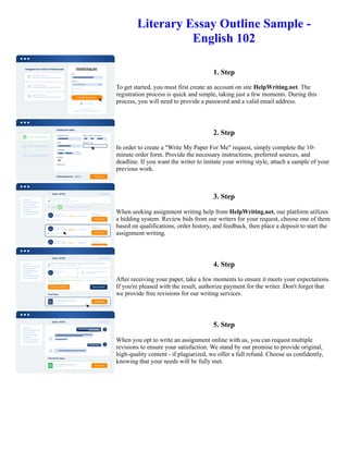 Literary Essay Outline Sample - English 102 | PDF