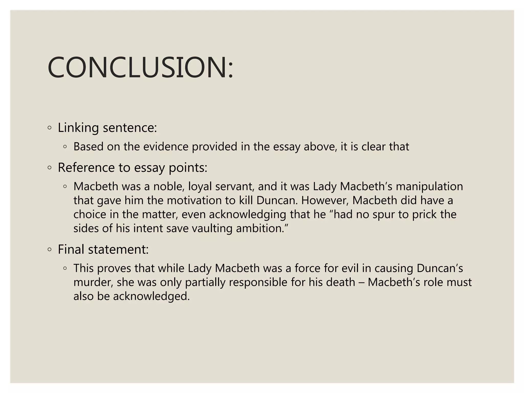 Literary essay - Macbeth | PPTX