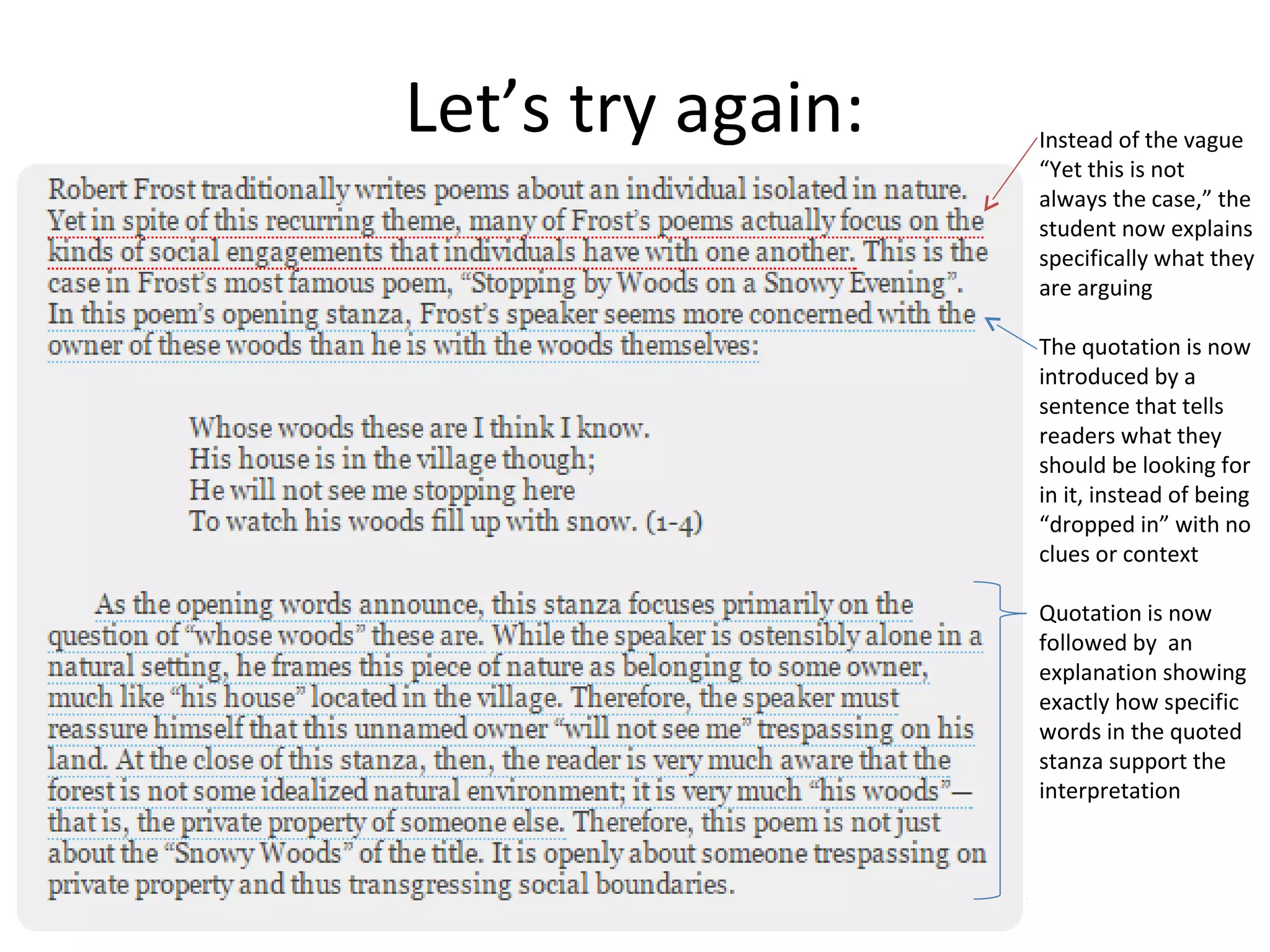 Literary evidence needs to be explained | PPT