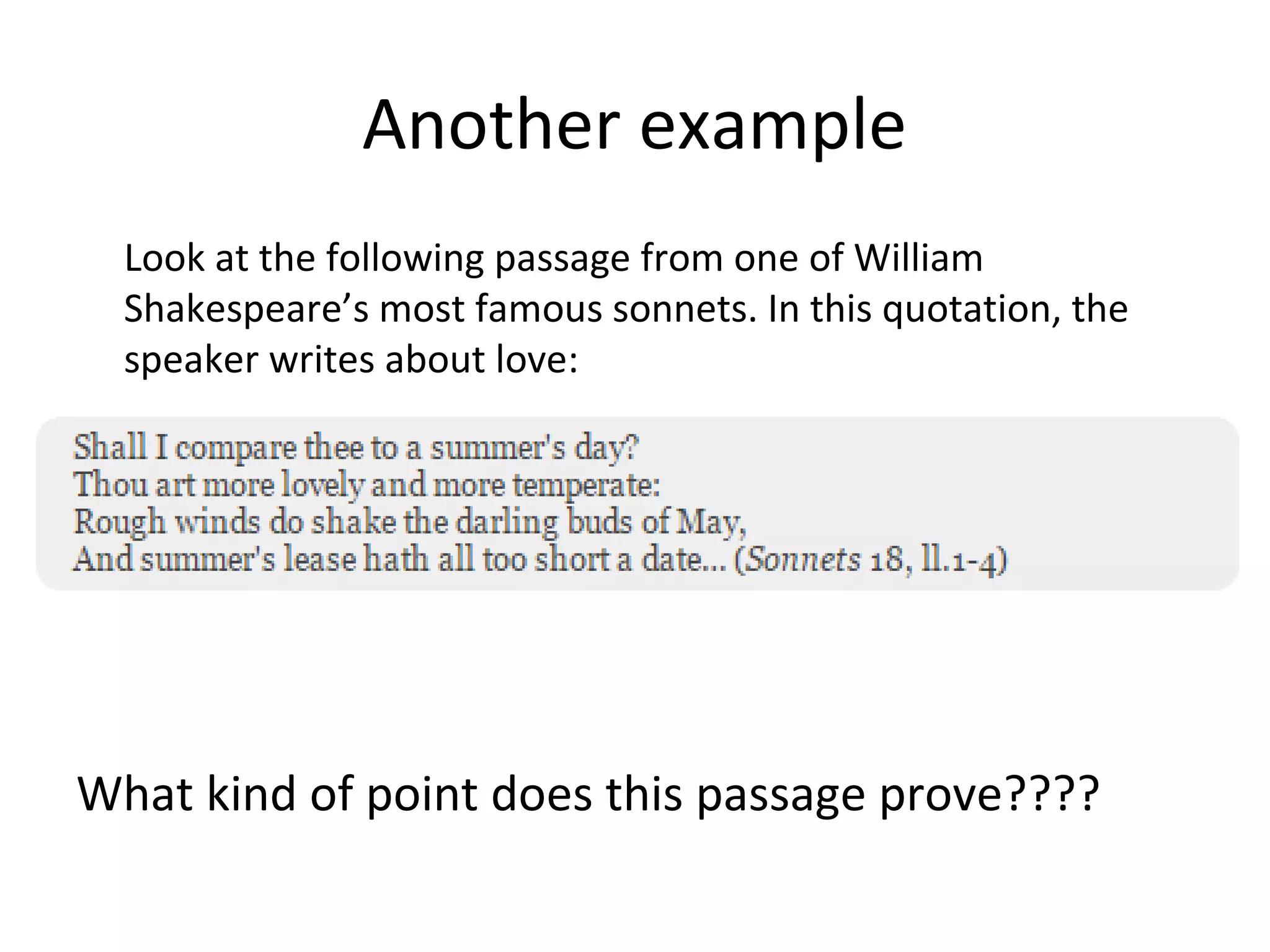 Literary evidence needs to be explained | PPT