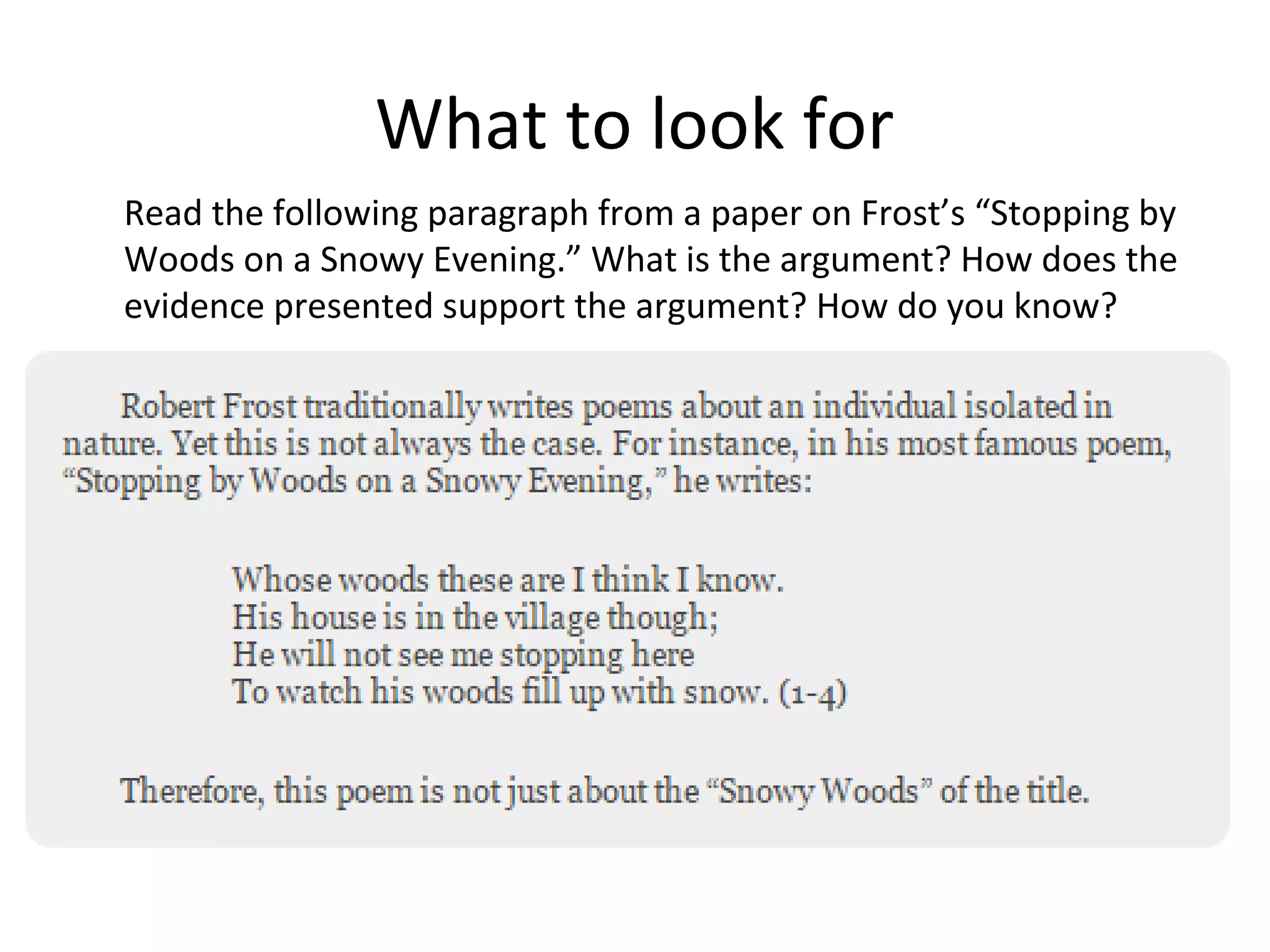 Literary evidence needs to be explained | PPT