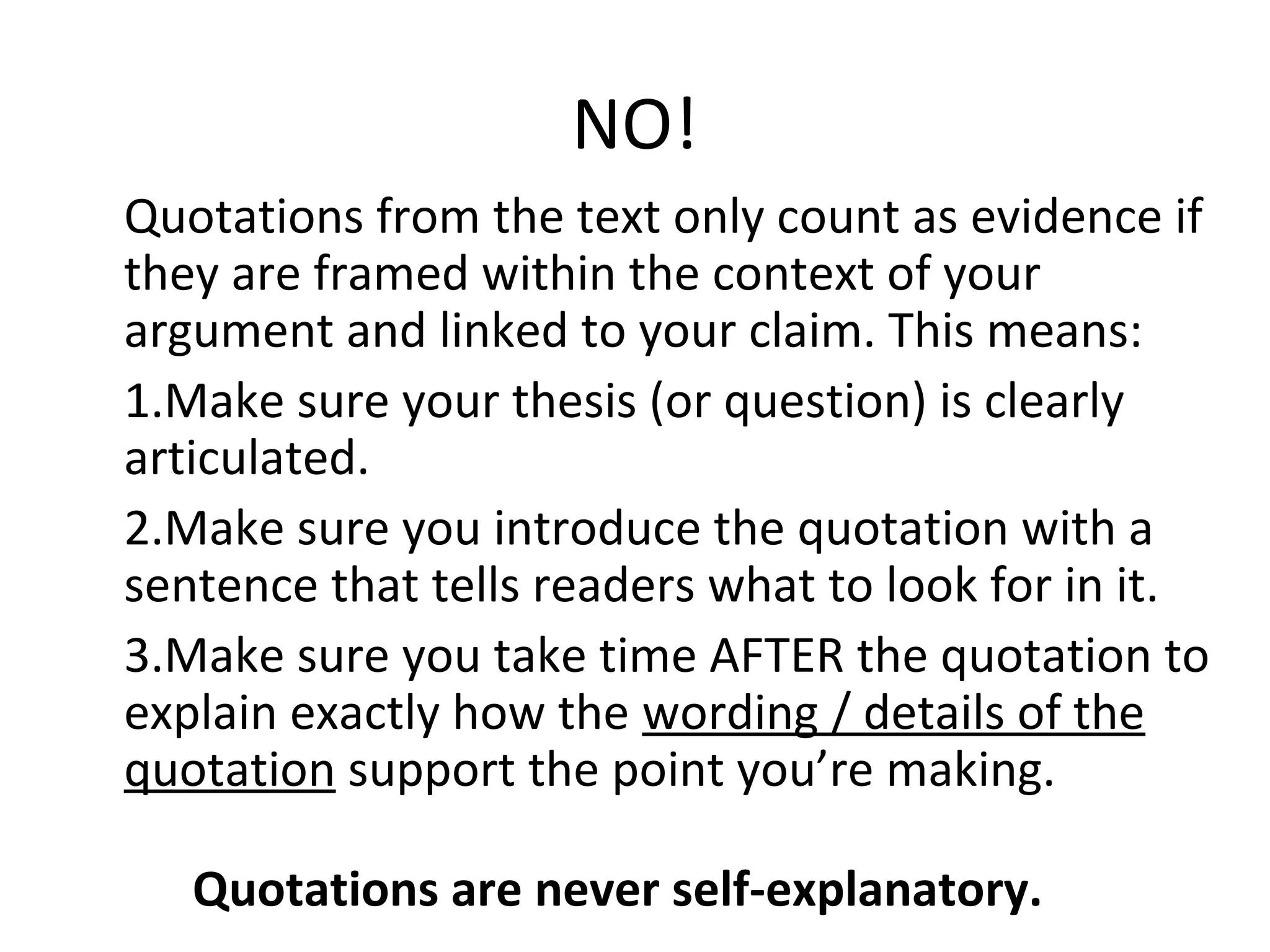 Literary evidence needs to be explained | PPT