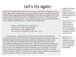 Literary evidence needs to be explained | PPT