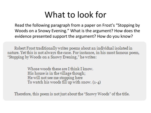 Literary evidence needs to be explained | PPT