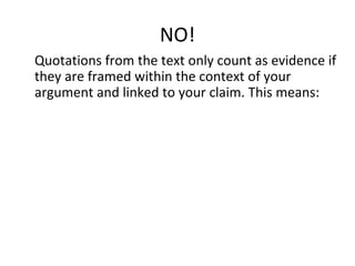 Literary evidence needs to be explained | PPT