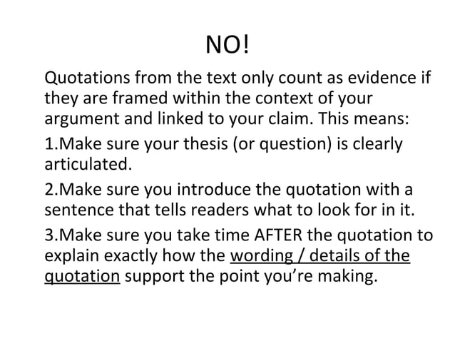 Literary evidence needs to be explained | PPT