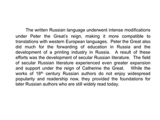 Literary Figures Of 18th Century Russia | PPT
