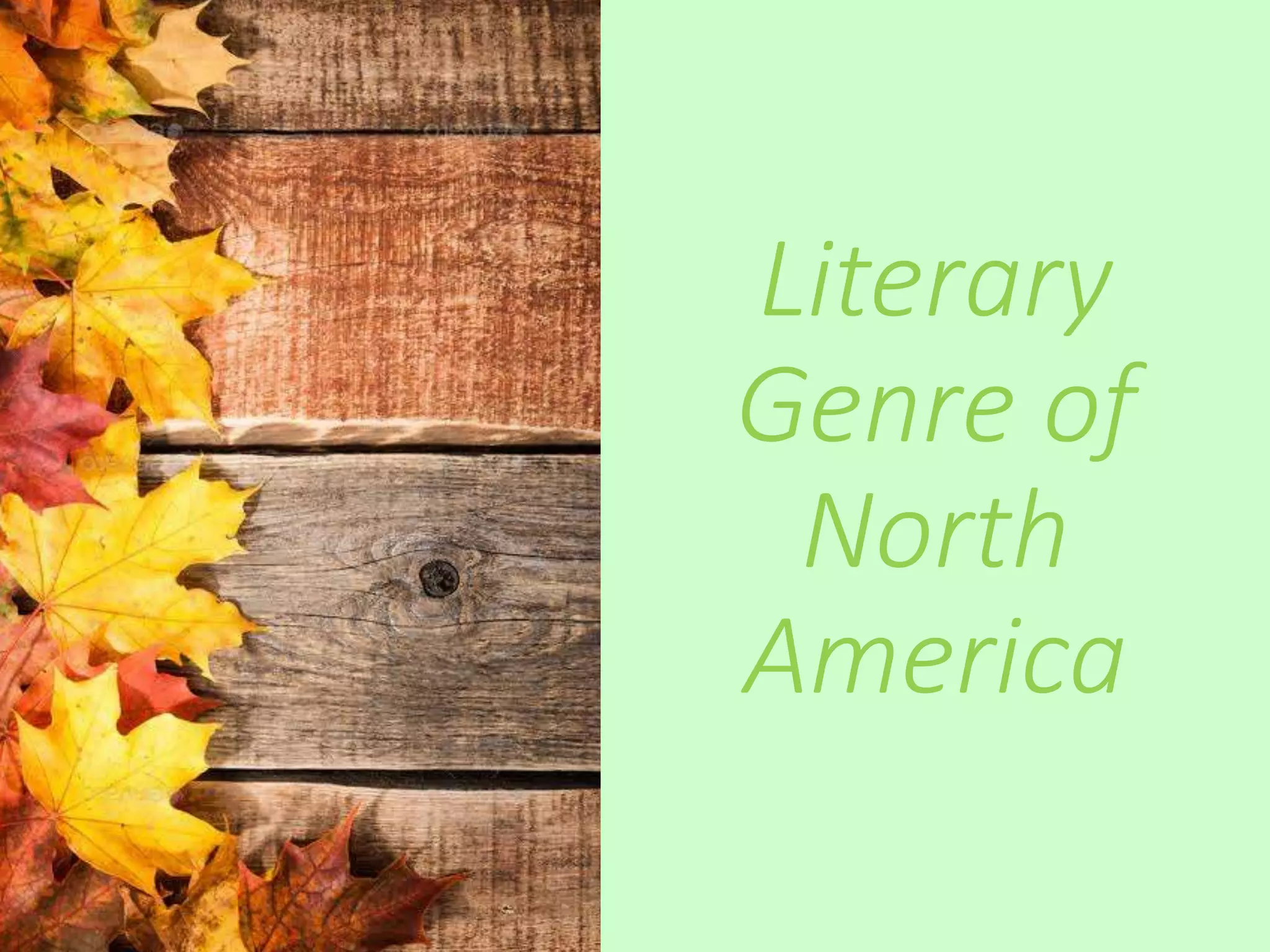 LIterary Genre in North American | PPTX