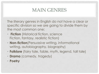 Literary genres | PPTX | Genres