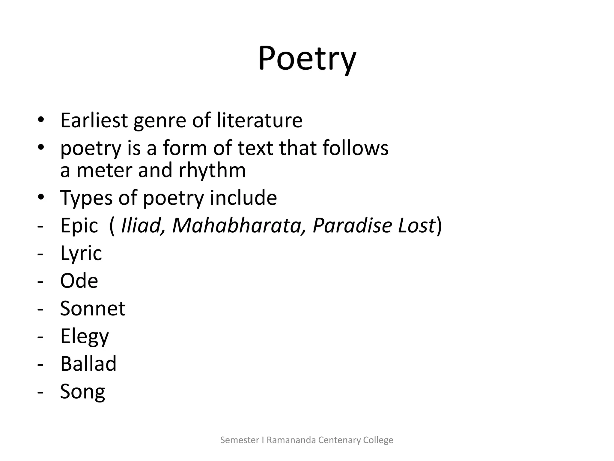 Literary genres | PPT
