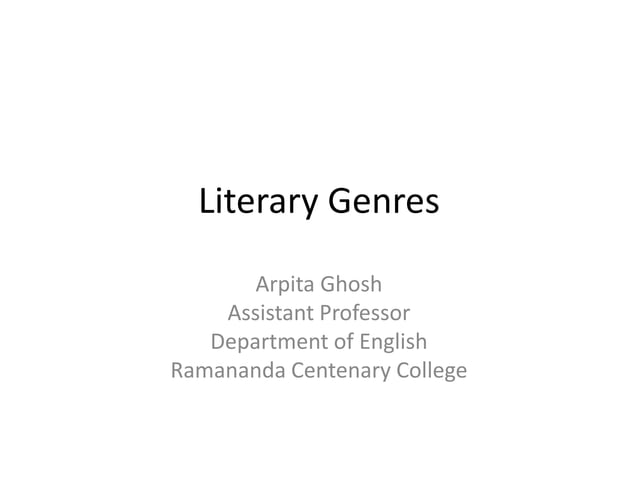 Literary genres | PPT