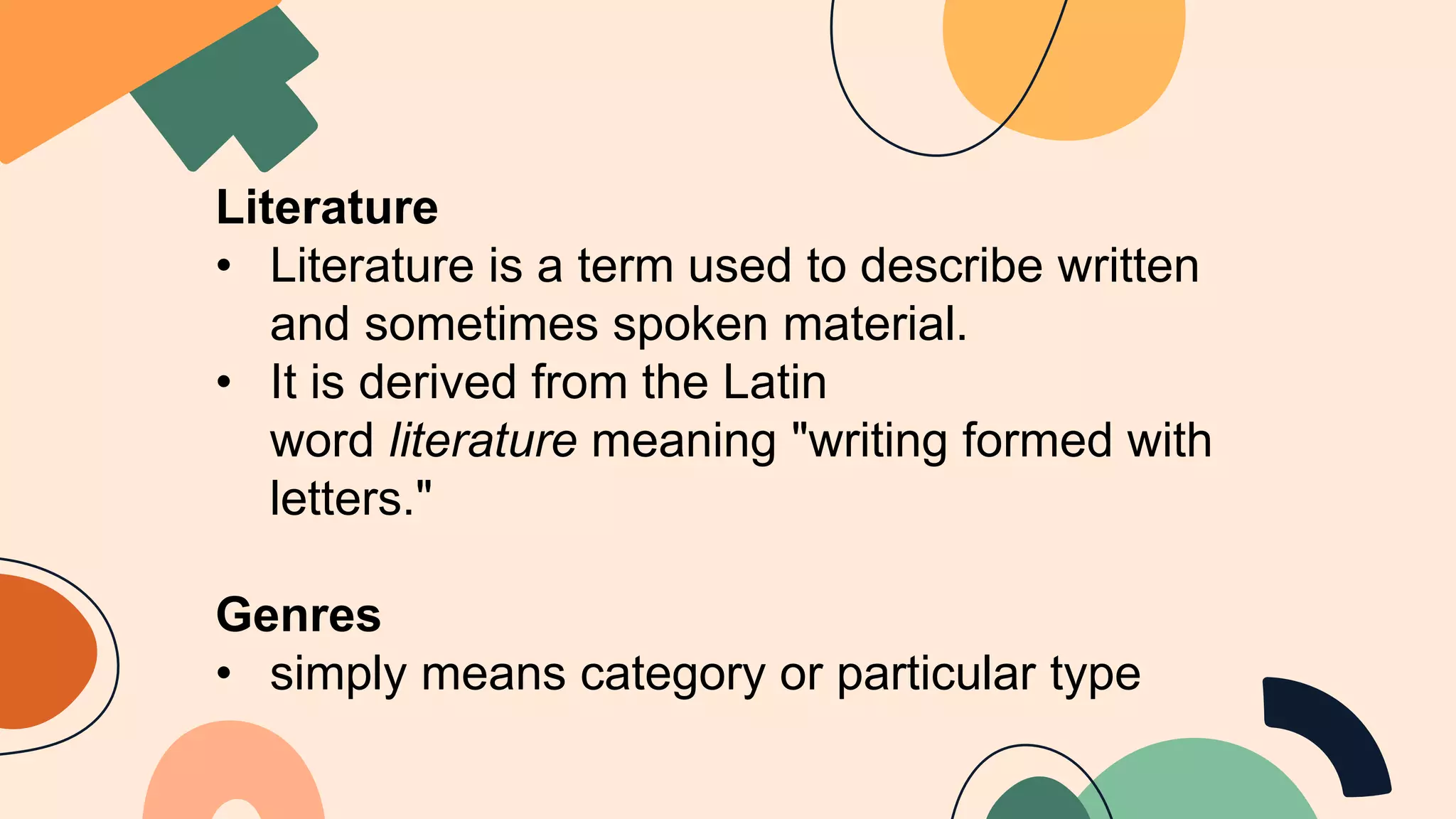 Literary genres | PPTX