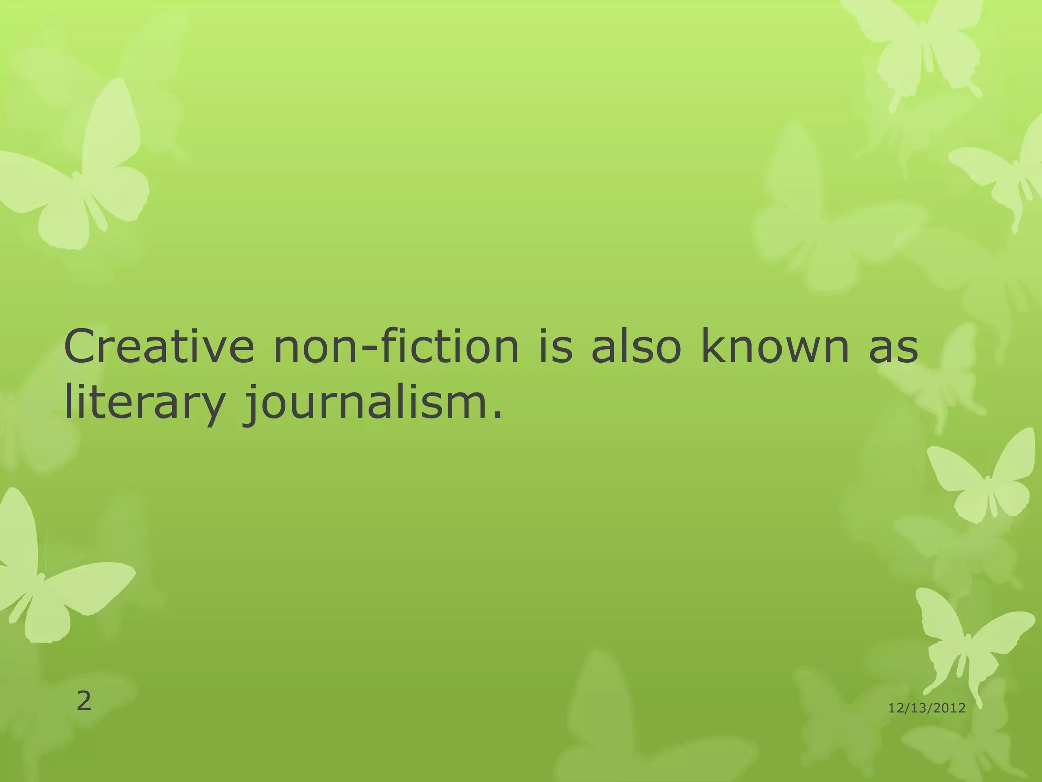 Literary journalism | PPTX