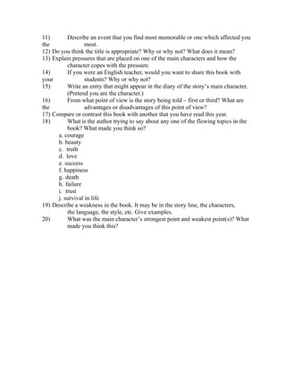 Literary letter guidelines | DOC