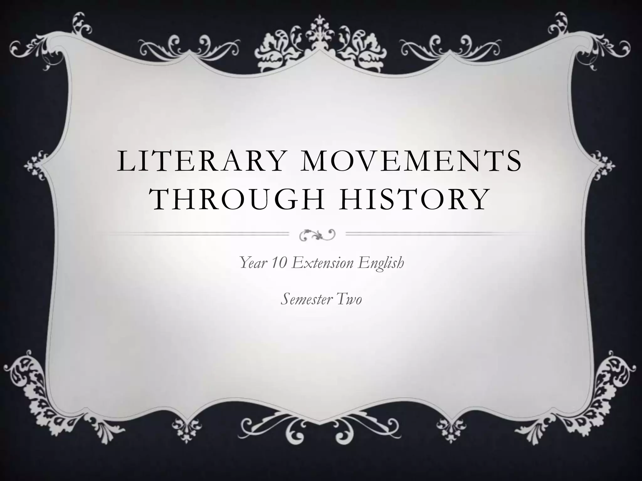 Literary movements | PPTX