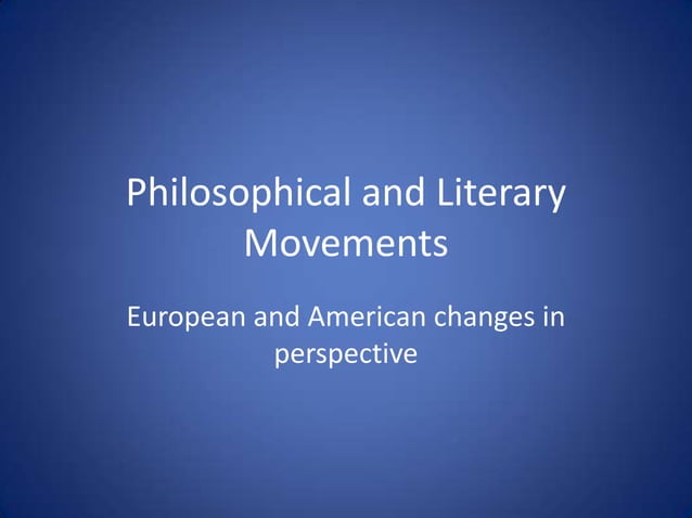 Literary movements | PPTX