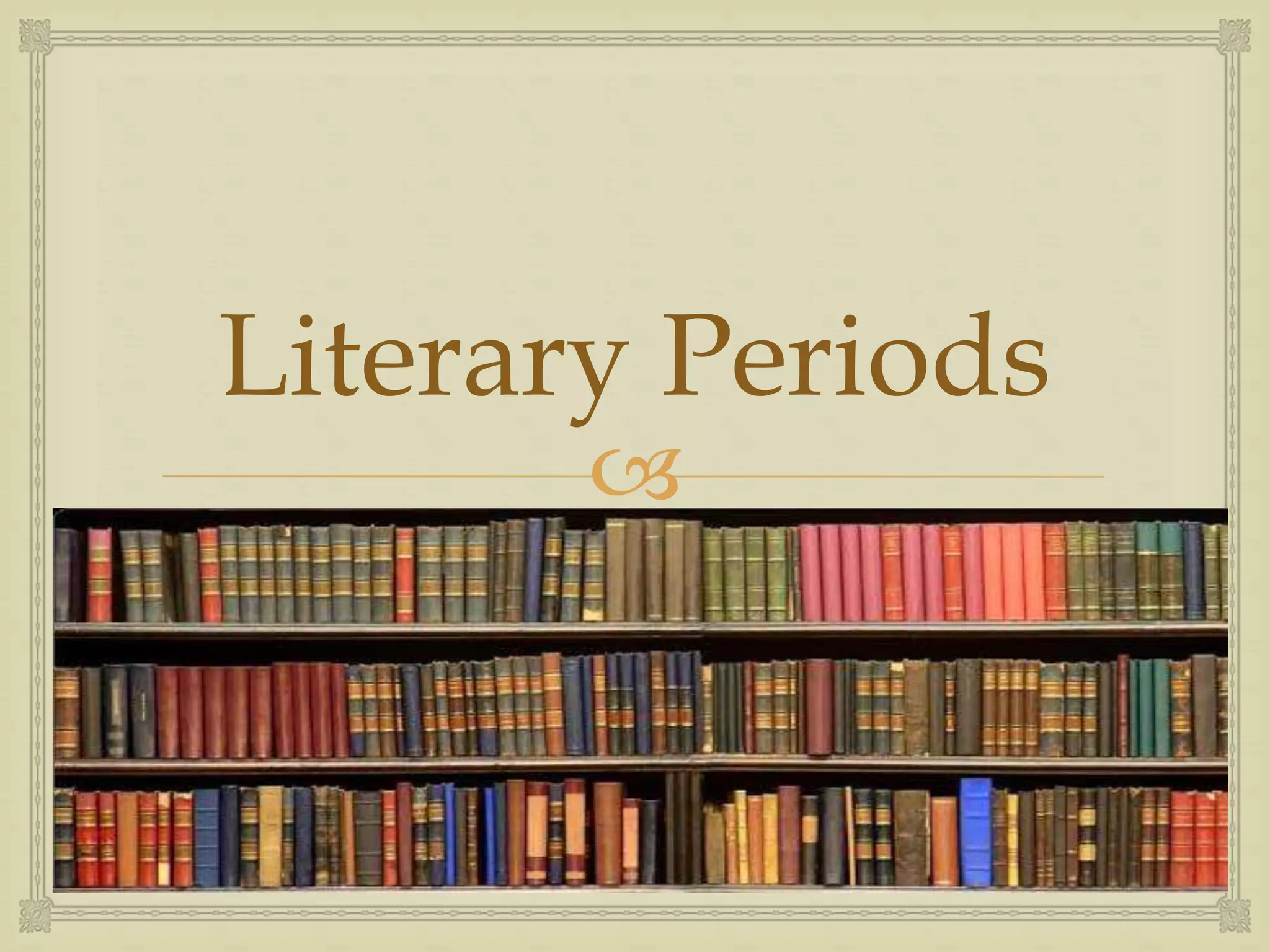 Literary Period and Literary History | PPTX