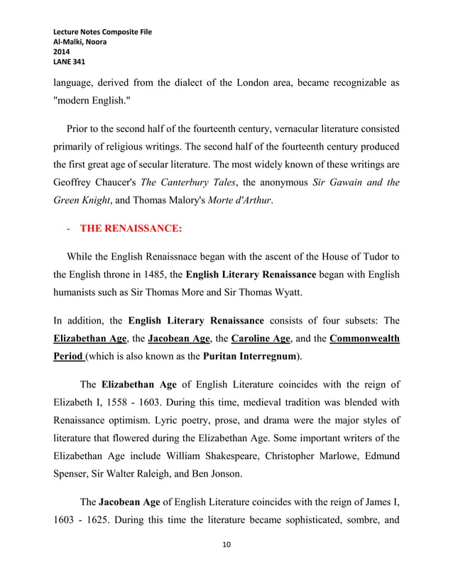 Literary periods movements | PDF