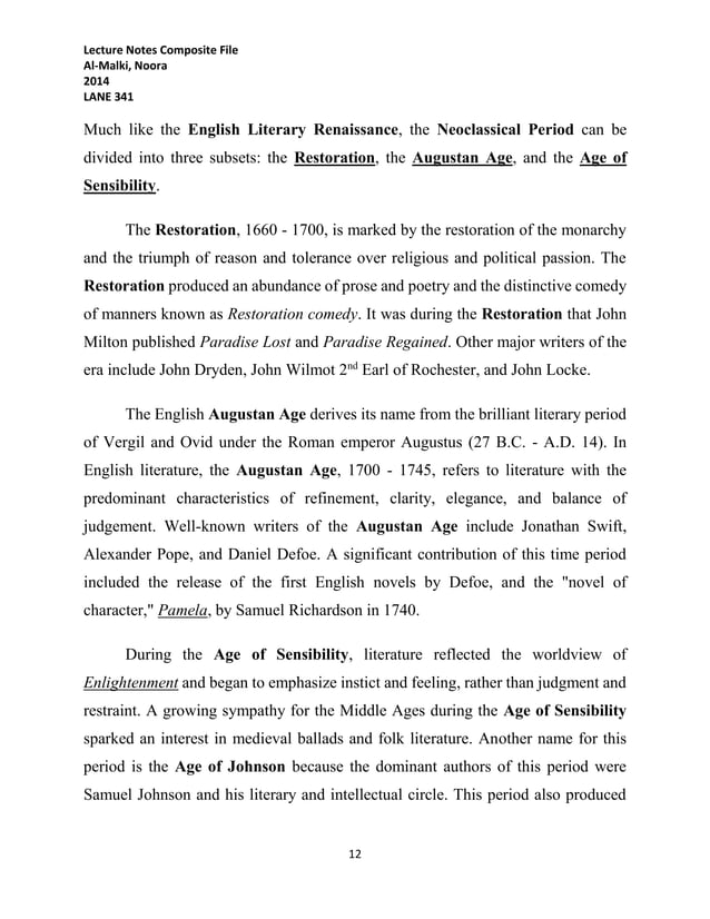 Literary periods movements | PDF