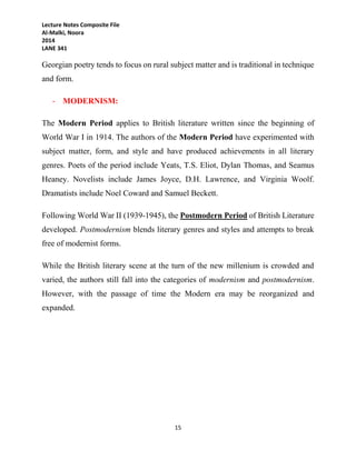 Literary periods movements | PDF