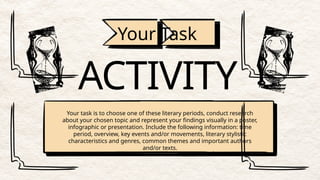 Literary Periods Historical Timeline Presentation in Beige Black ...