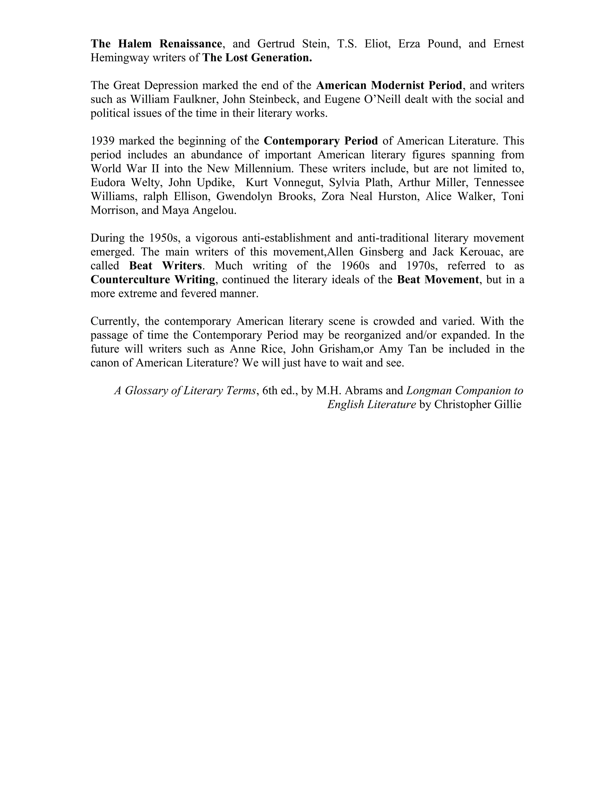 Literary periods of_british_and_american_literature | DOC