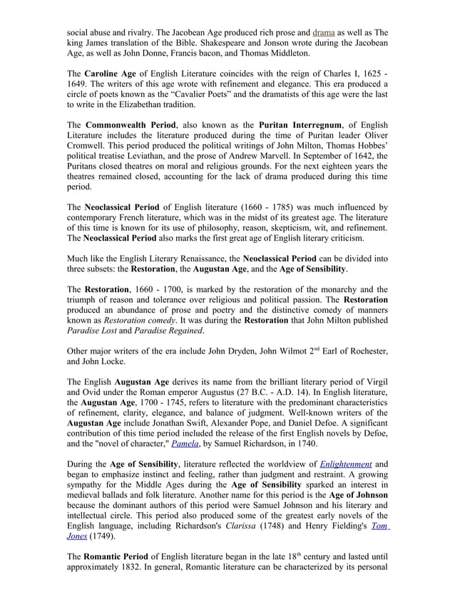 Literary periods of_british_and_american_literature | DOC