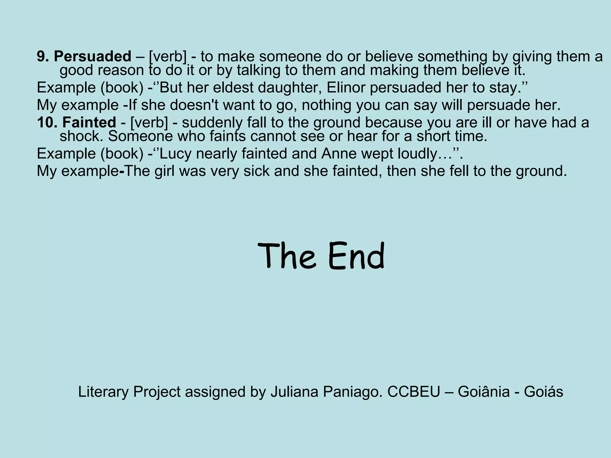 Literary project sense and-sensibility - isabela b | PPT