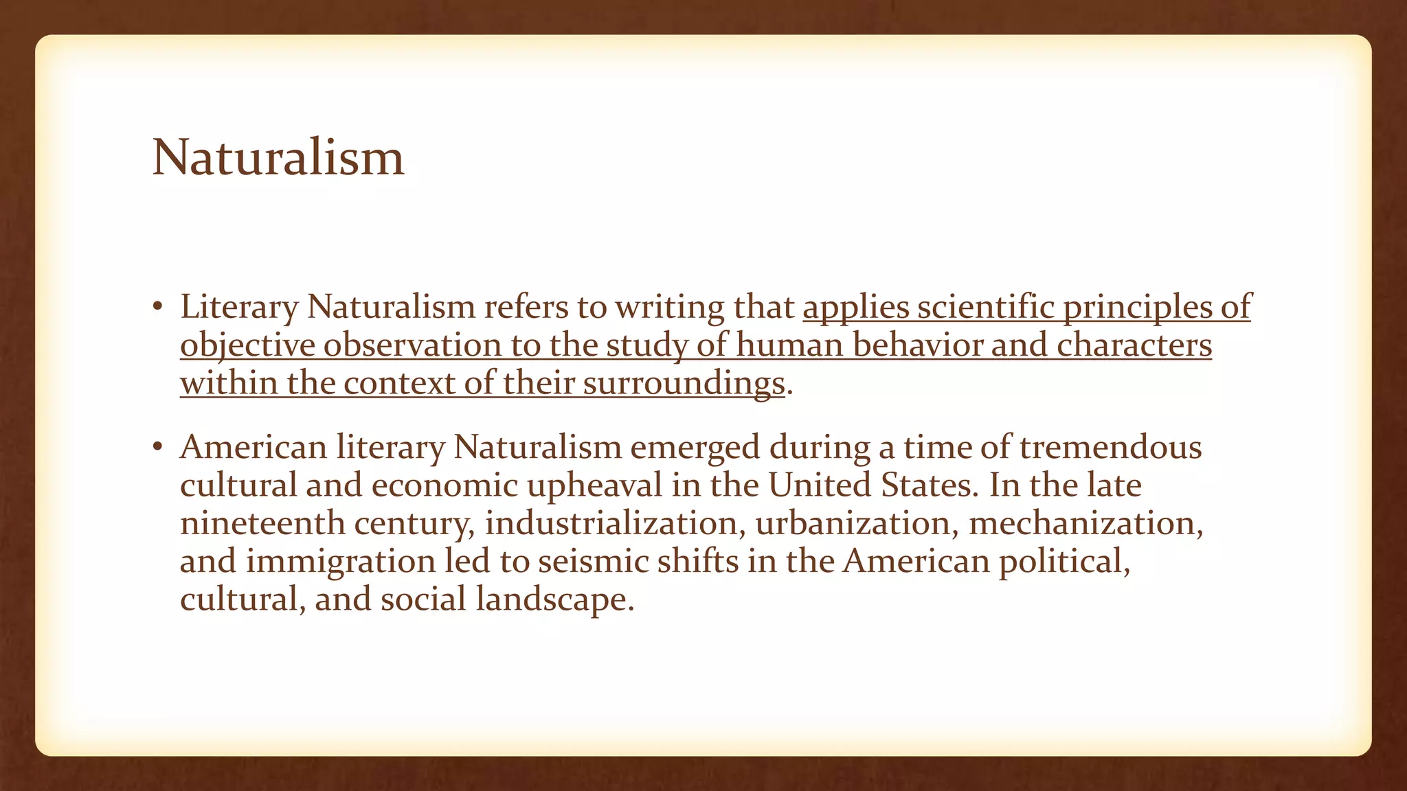 Literary realism and sub genres | PPTX