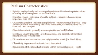 Literary realism and sub genres | PPTX