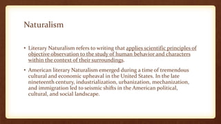 Literary realism and sub genres | PPTX